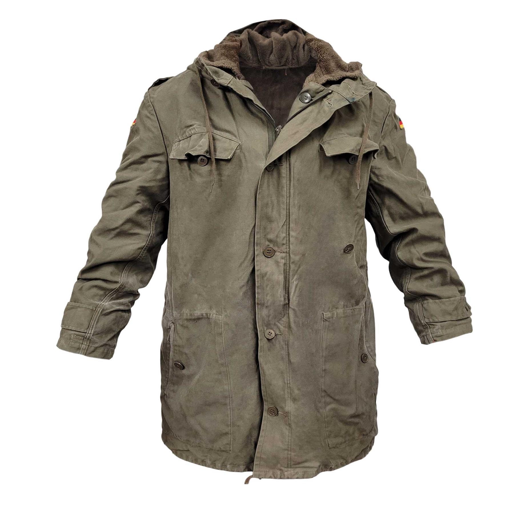 German Parka Original Army Surplus Military Winter Warm Fleece Hooded ...