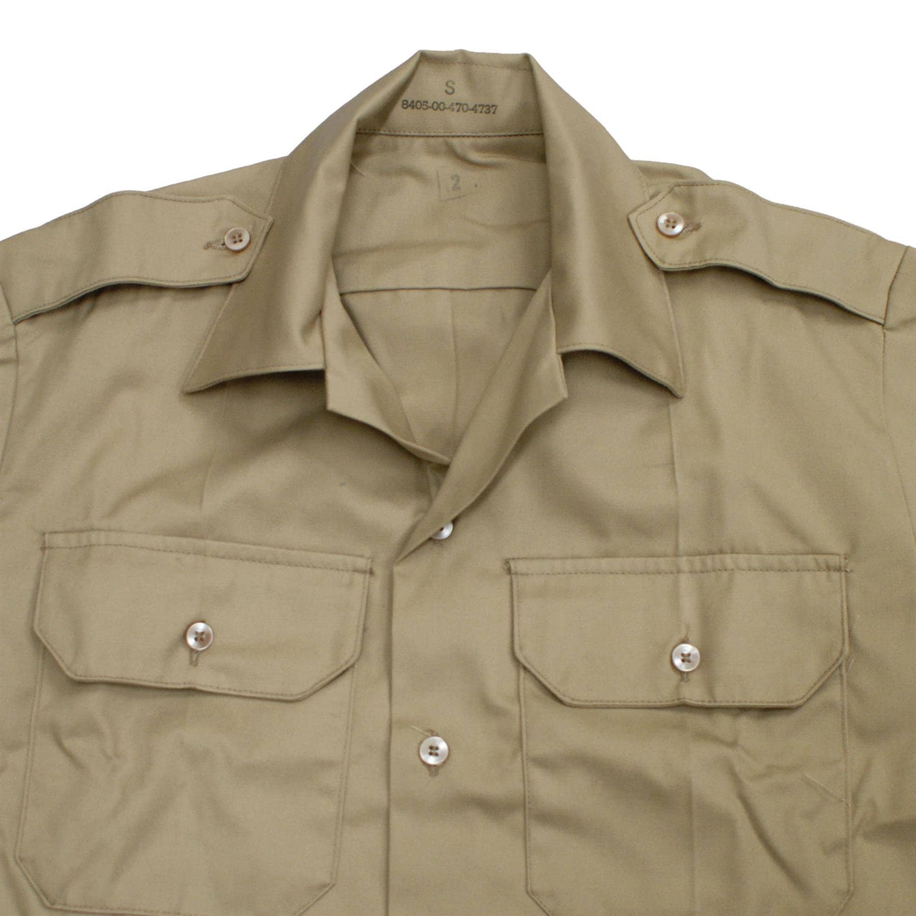 Vintage US Army Short Sleeve Shirt Tan Military Uniform Beige Size ...