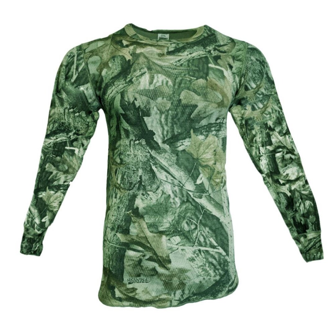 Real Tree Camo Long Sleeve Thermal Shirt Jungle Leaves Mainly Green - Etsy