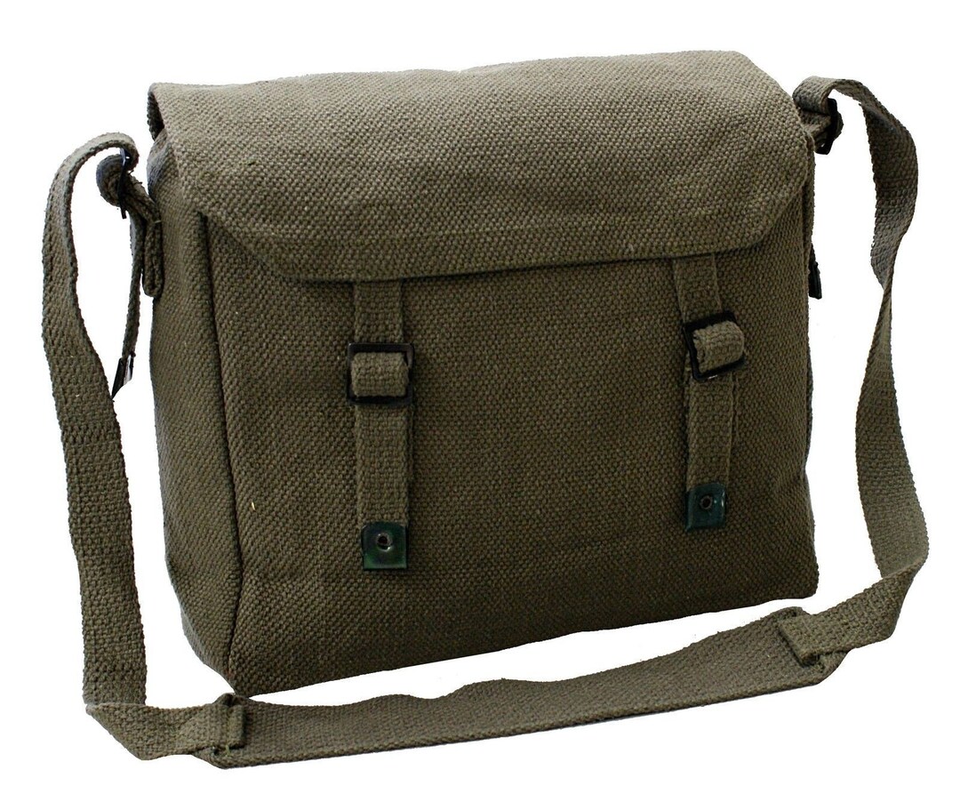 Vintage Canvas Bag Web Shoulder Haversack Olive Kit Bag - Etsy