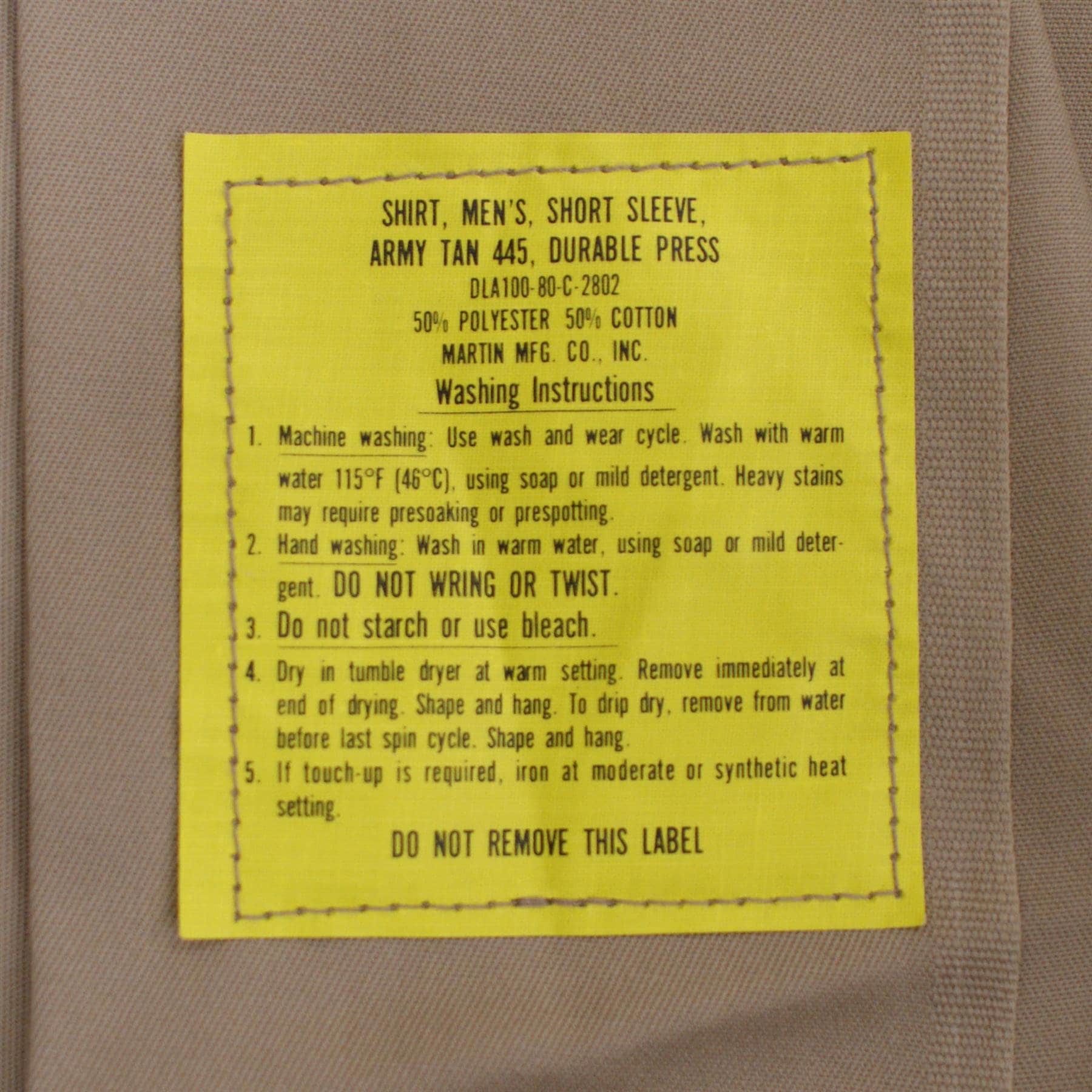 Vintage US Army Short Sleeve Shirt Tan Military Uniform Beige Size ...