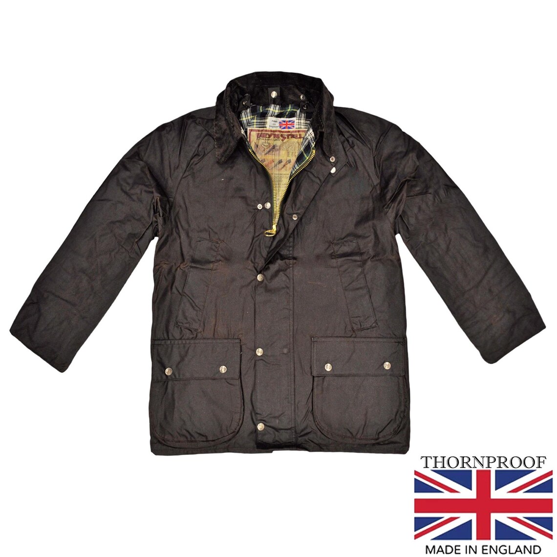 British Wax Jacket Original Made Hunting Fishing Camping Hiking Riding ...