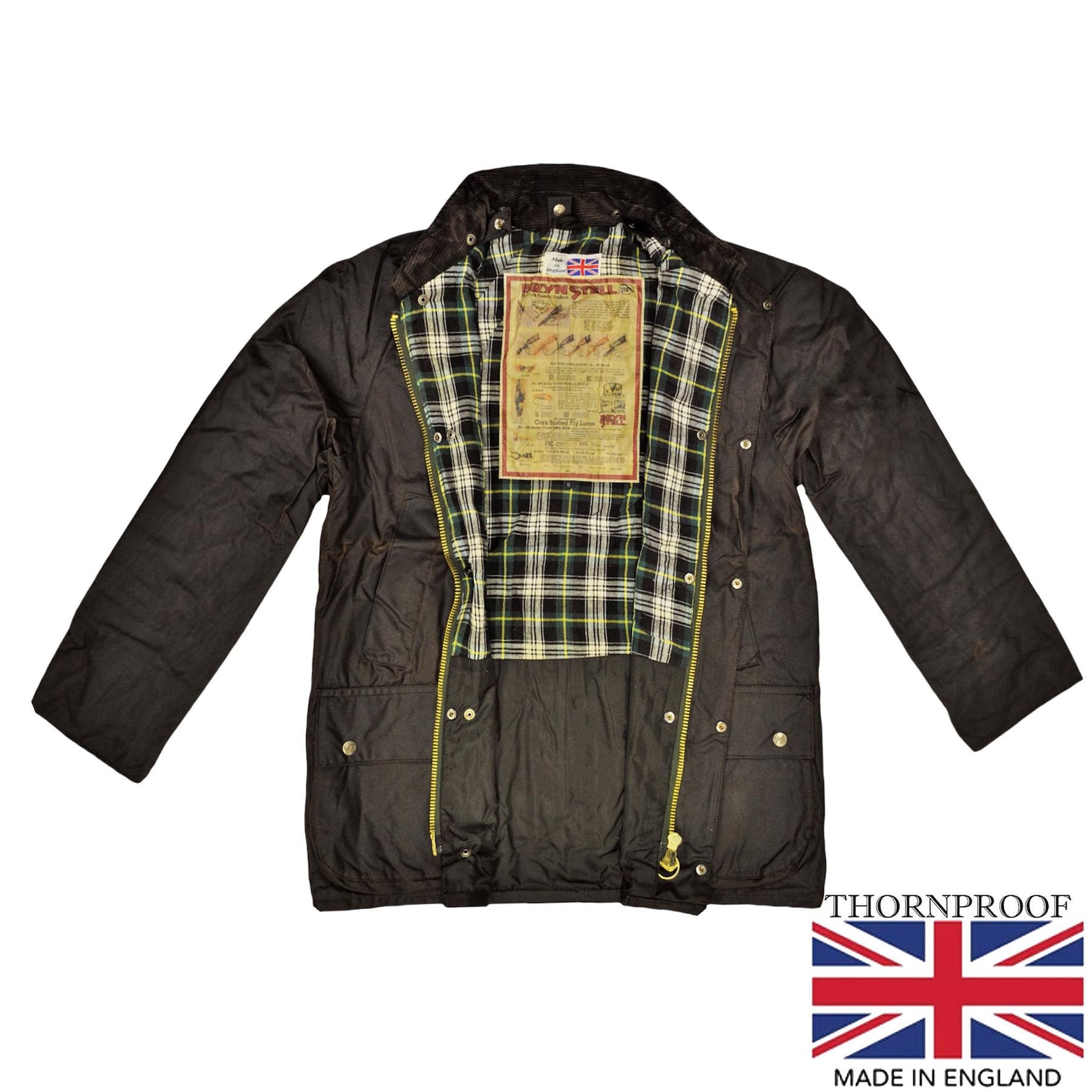 British Wax Jacket Original Made Hunting Fishing Camping Hiking Riding ...
