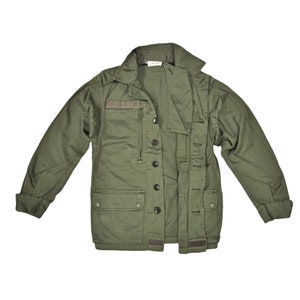 Army Jacket Vintage Olive F2 French Military Surplus Durable Light Coat ...