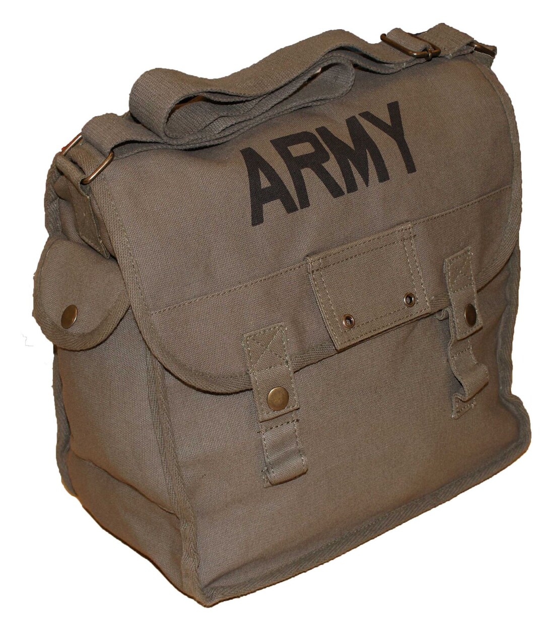 Retro "army" Printed Messenger Bag Large Shoulder Tool Sack Olive Green ...