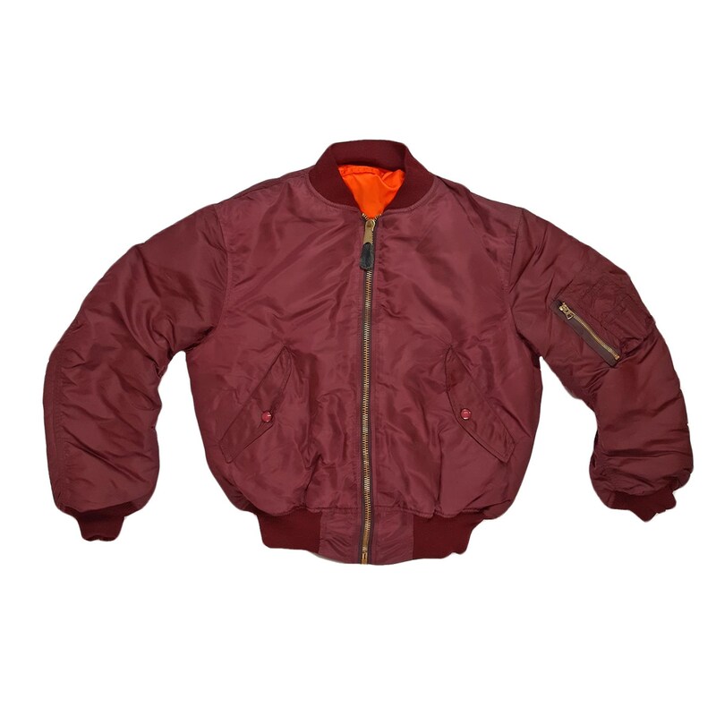 Bomber Jacket Burgundy - Etsy UK