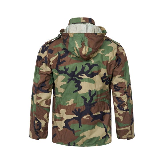 Original US M65 Jacket Army Military Woodland Camo Ca… - Gem
