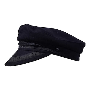 Yatchman's Hat Breton Braid Marine French Greek Style Wool Fisherman ...