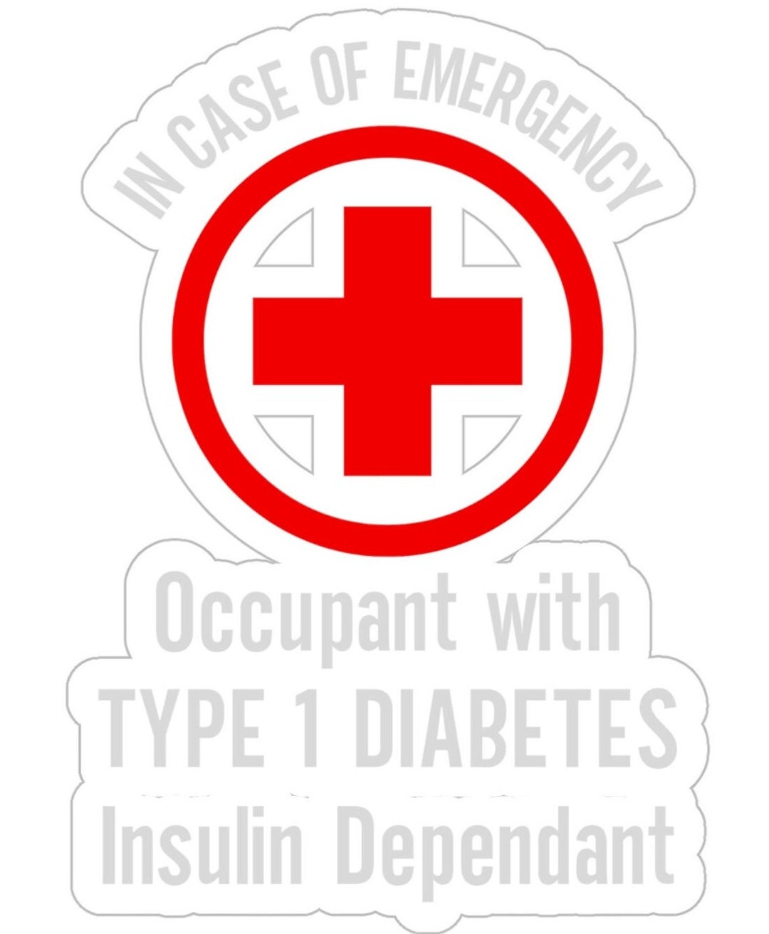 T1D Occupant on Board Car Decal Approx. 4.5x6 Inches - Etsy