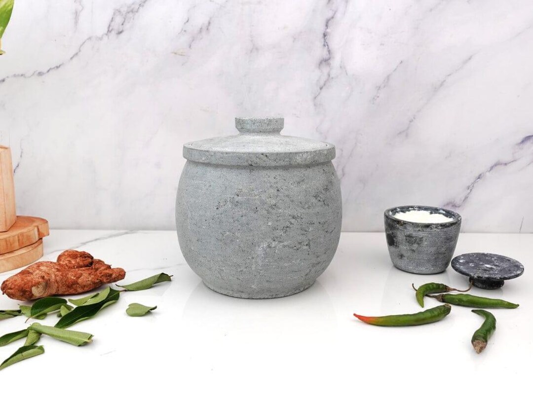 Storage Jar, Curd Jar, Curd Pot, Soapstone Kitchenware, Kerala ...