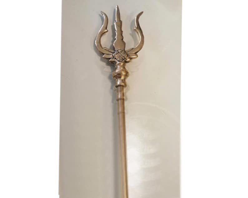 Brass Trishul of Lord Shiva, Brass Mahadev's Trisul for Pooja, Soolam ...