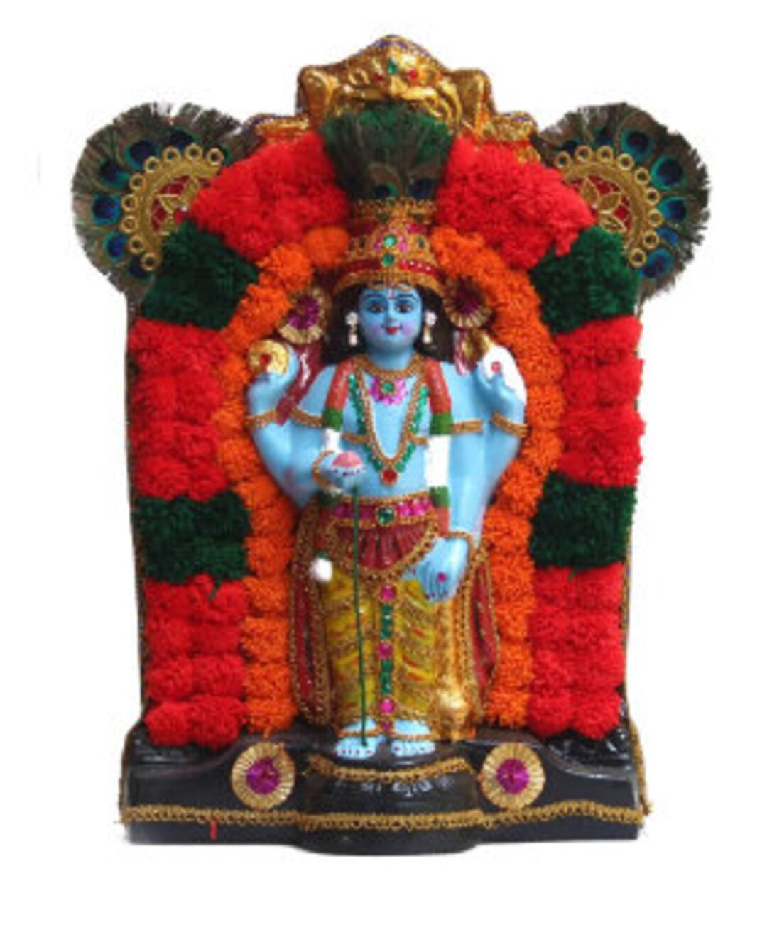 Guruvayoorappan Idol in Fibre ,lord Vishnu With 4 Hands,vanamala ...