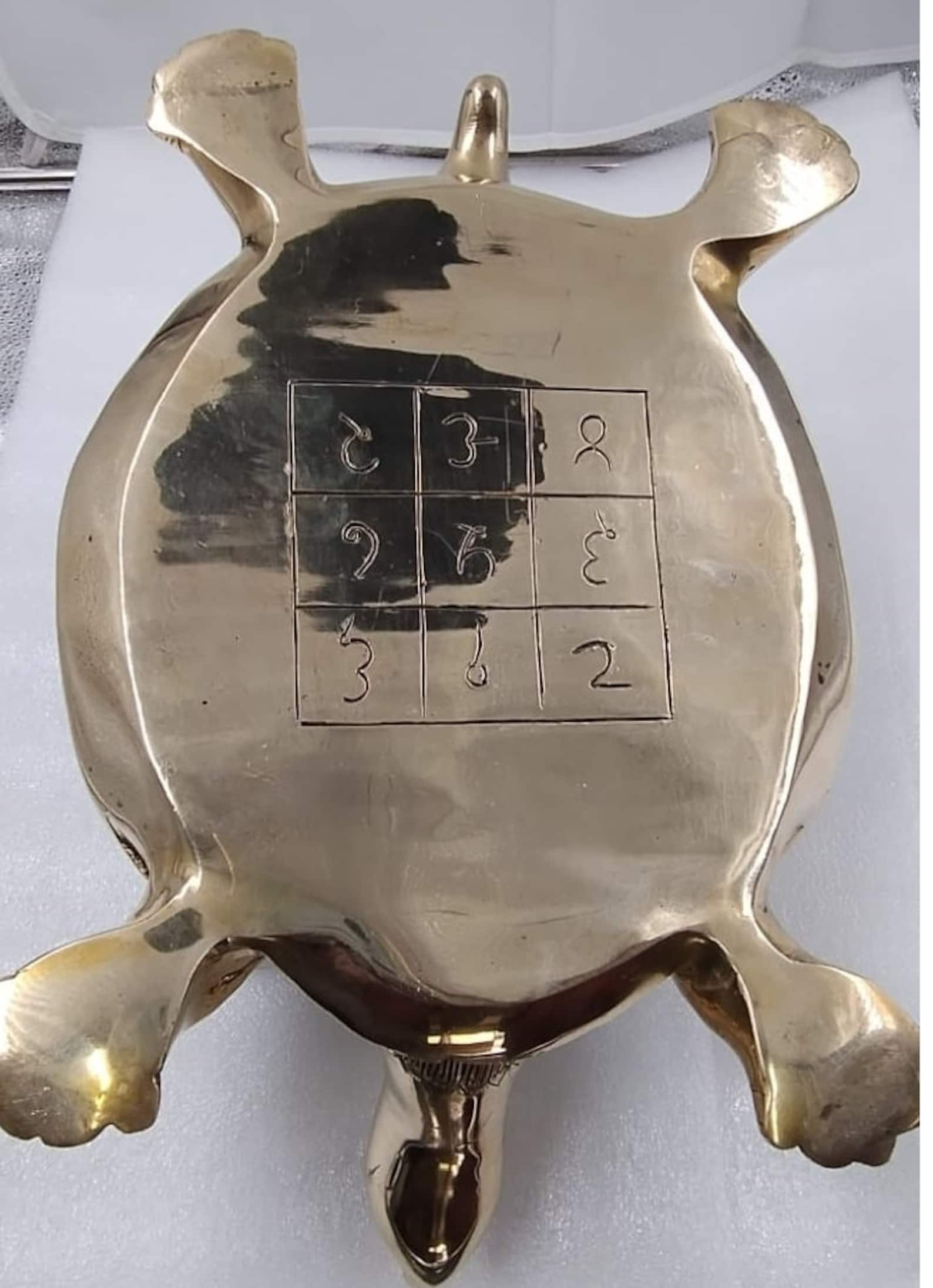 Brass Shree Asth Laxmi Yantra Turtle ,shree Yantra on Tortoise- Kurma ...