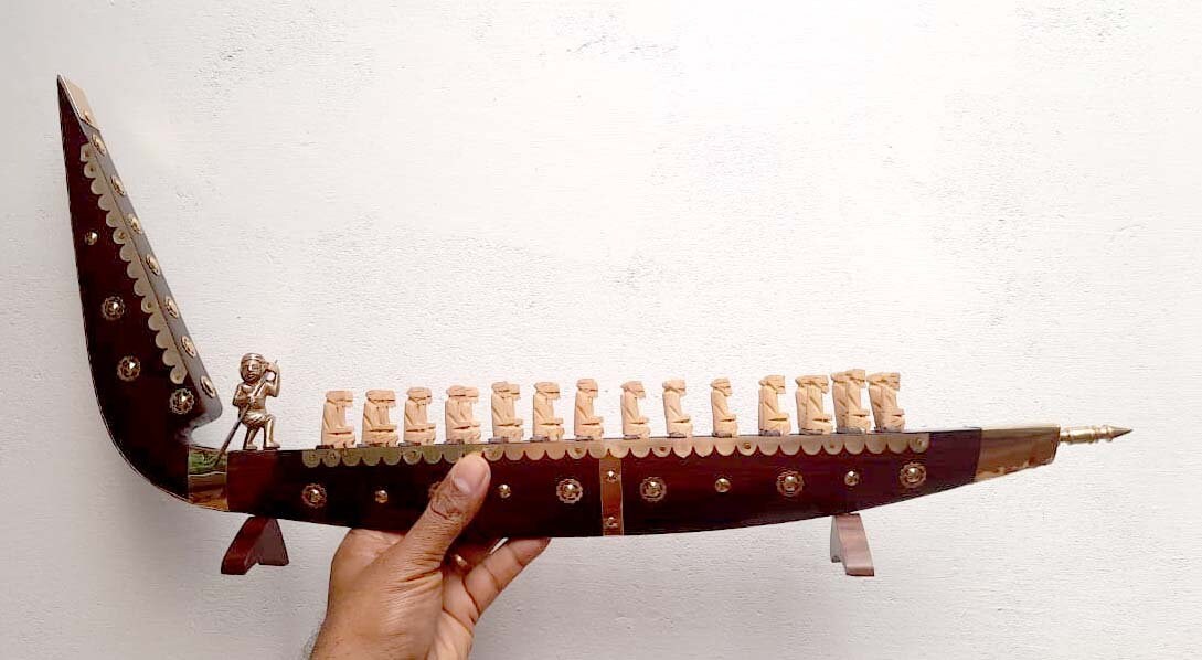 Handmade Traditional Wooden Kerala Boat, Kerala Craft, Vallom, - Etsy