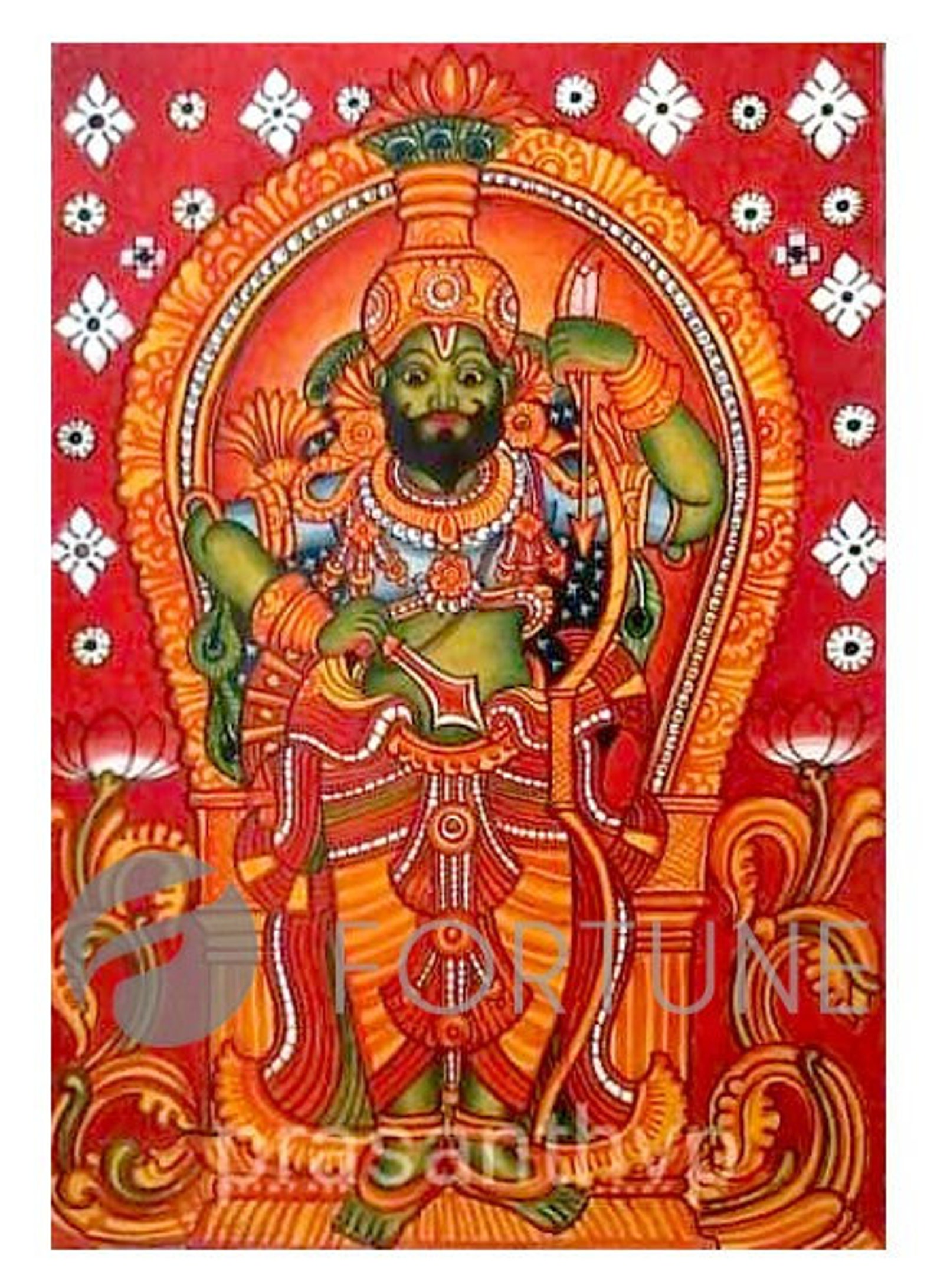 Parashurama Kerala Mural Painting Artwork Canvas Rolled | Etsy