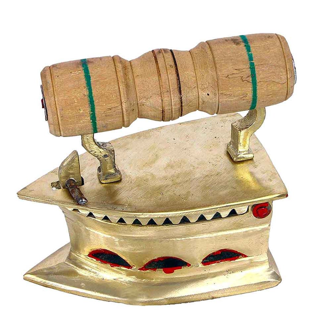 Handcrafted Brass Iron Box, Brass Charcoal Iron Box, Showcase Item ...