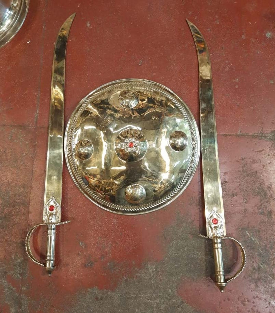 Sword and Shield Brass Wall Art Home Decor Royal - Etsy