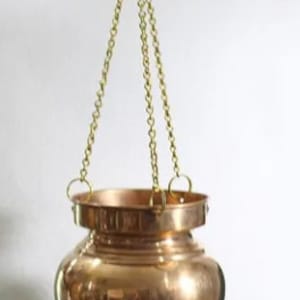 Copper Dhara Vessel Lota Type,shirodhara Pot With Brass Chain, Valve ...
