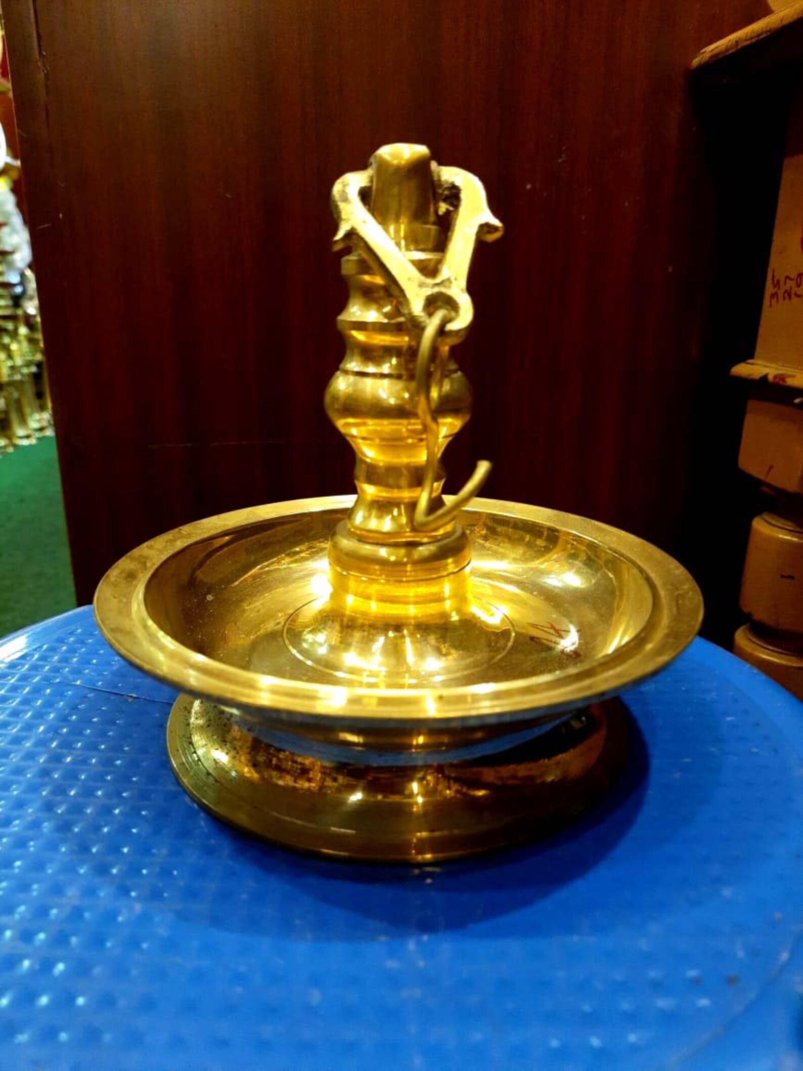 Bronze Thooku Vilakku With 1 Feet Brass Chain /thongu - Etsy