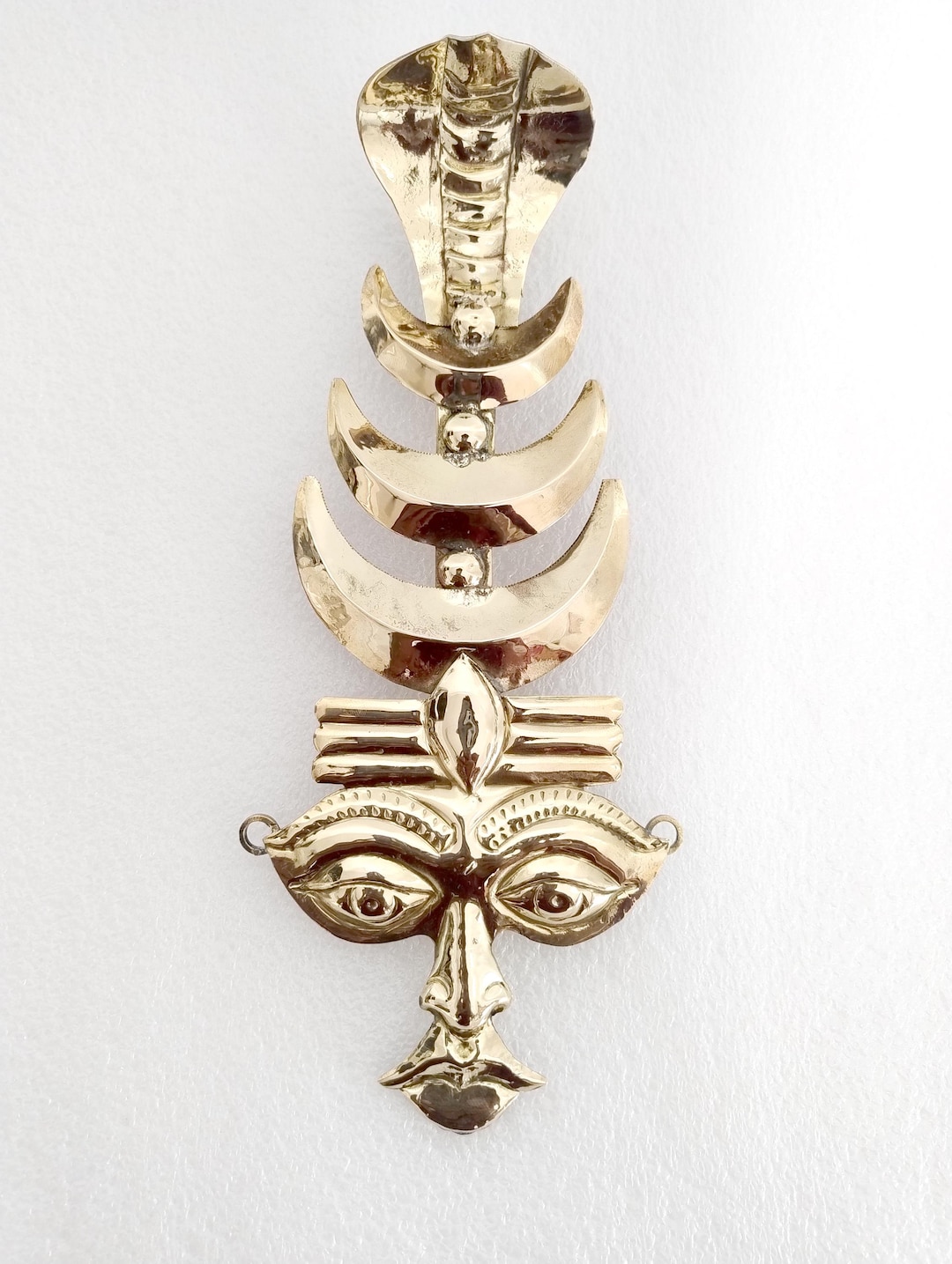 Brass Shiva Trinetra Third Eye Tripund Shape, Mahakal,home Temple Pooja ...