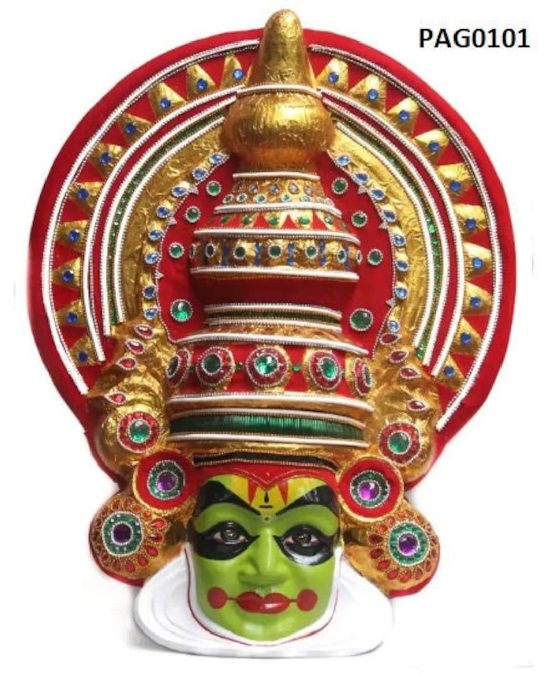 Kathakali Mask Wall Hanging Home Decor, Vintage Style Wall Decor ...