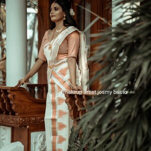 Kerala Special Copper Temple Cotton Set Mundu 2.80,beautiful Kerala ...