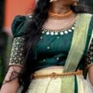 Kerala Special Stiched Tissue Davani Set Onam, Vishu Wear, Marriage ...