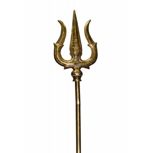 Brass Trishul of Lord Shiva, Brass Mahadev's Trisul for Pooja, Soolam ...