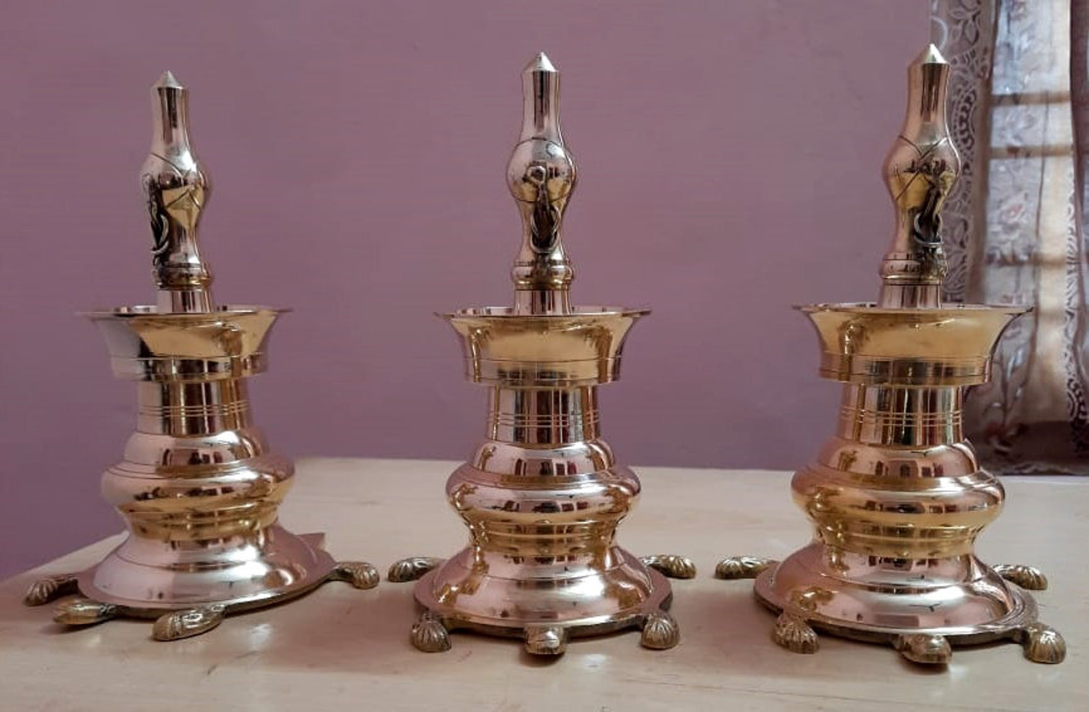 Vasthu Vilakku/ Kerala Traditional Brass Oil Lamp/ Hand Crafted ...