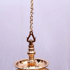 Bronze Thooku Vilakku With 1 Feet Brass Chain /thongu - Etsy