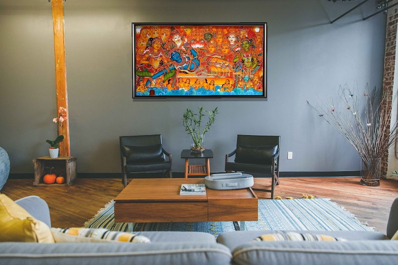 Ananthasayanam Traditional Mural Art Painting canvas Rolled - Etsy