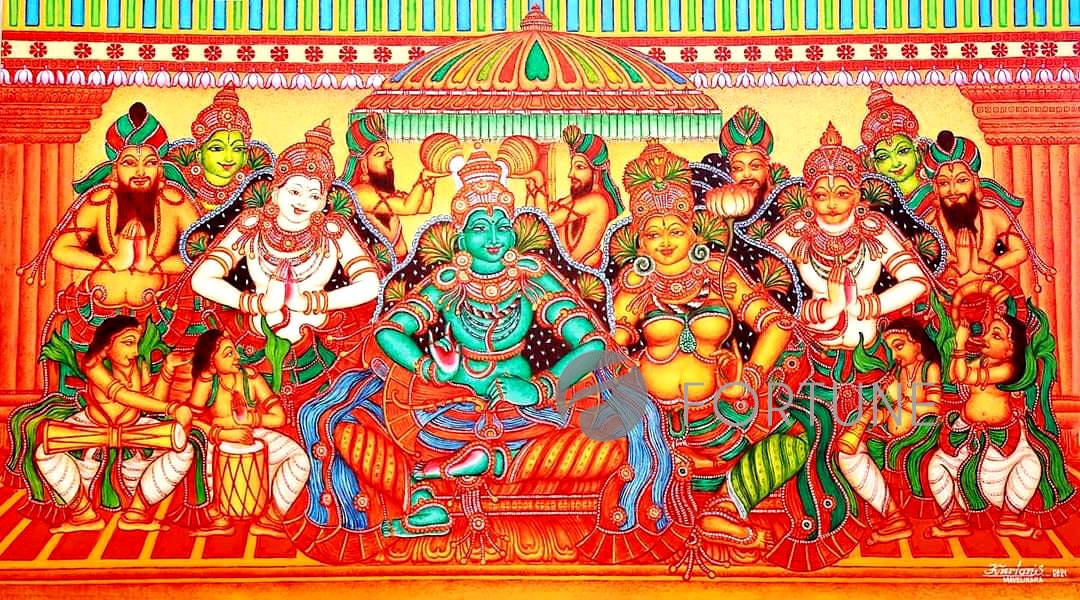Buy Kerala Mural Painting Traditional Mural Art Canvas Rolled Online in ...