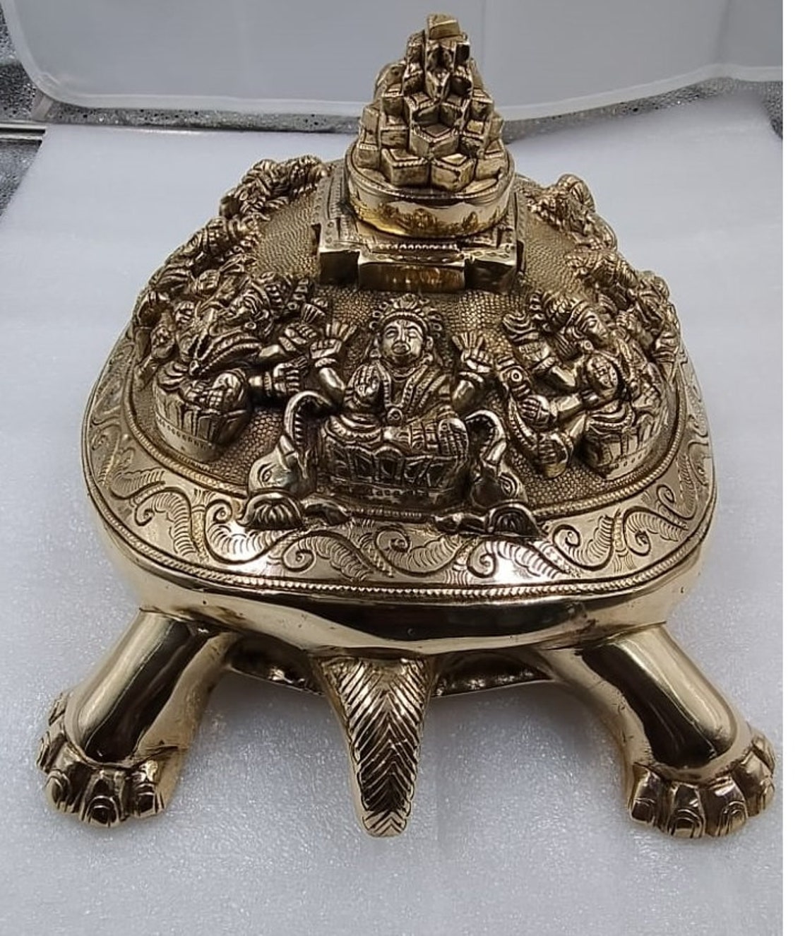 Brass Shree Asth Laxmi Yantra Turtle ,shree Yantra on Tortoise- Kurma ...