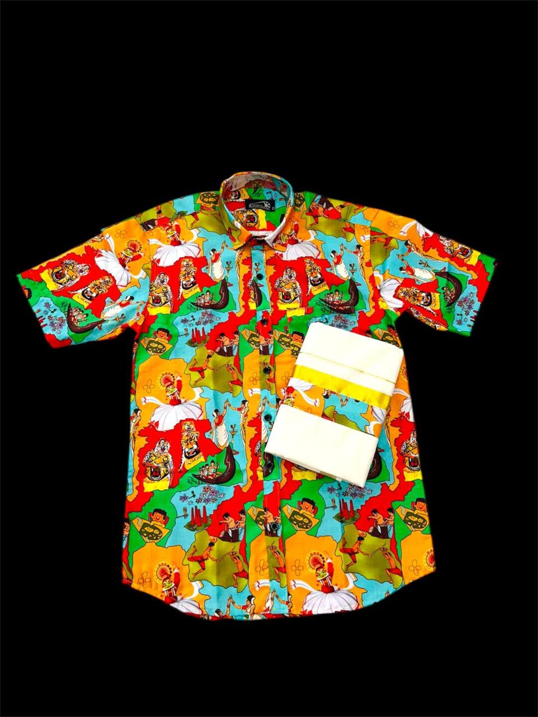 Kids Digital Print Shirt Mundu or Kurtha Mundu Combo...,kerala ...