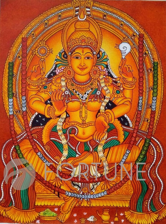Devi Goddess Original Mural Painting Canvas Rolled Wall - Etsy Singapore