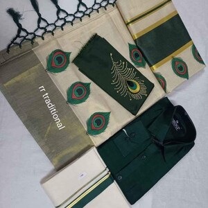 Onam Special Tissue Set Saree With Stitched/non Stitch Blouse Shirt ...