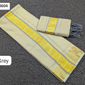 Kerala Special Color Tissue Set Mundu 2.80 With Stitched Blouse or ...