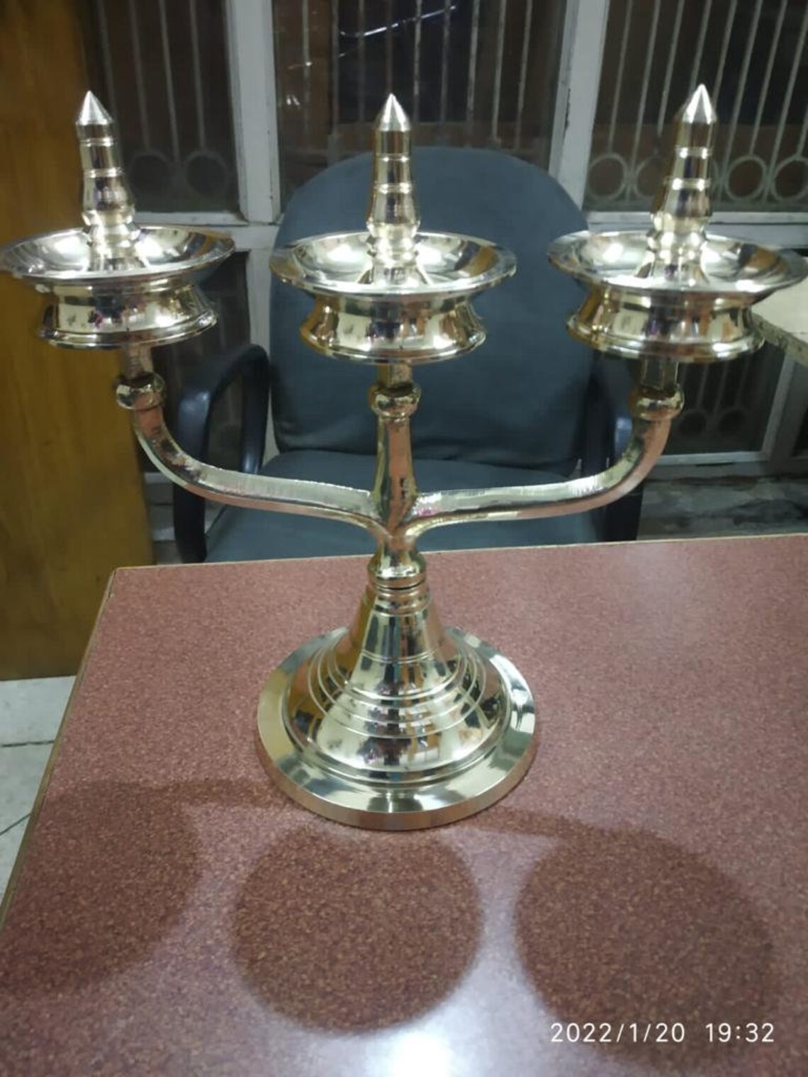 Kavara Vilakku/ Kerala Traditional Brass Lamp/three Branch - Etsy