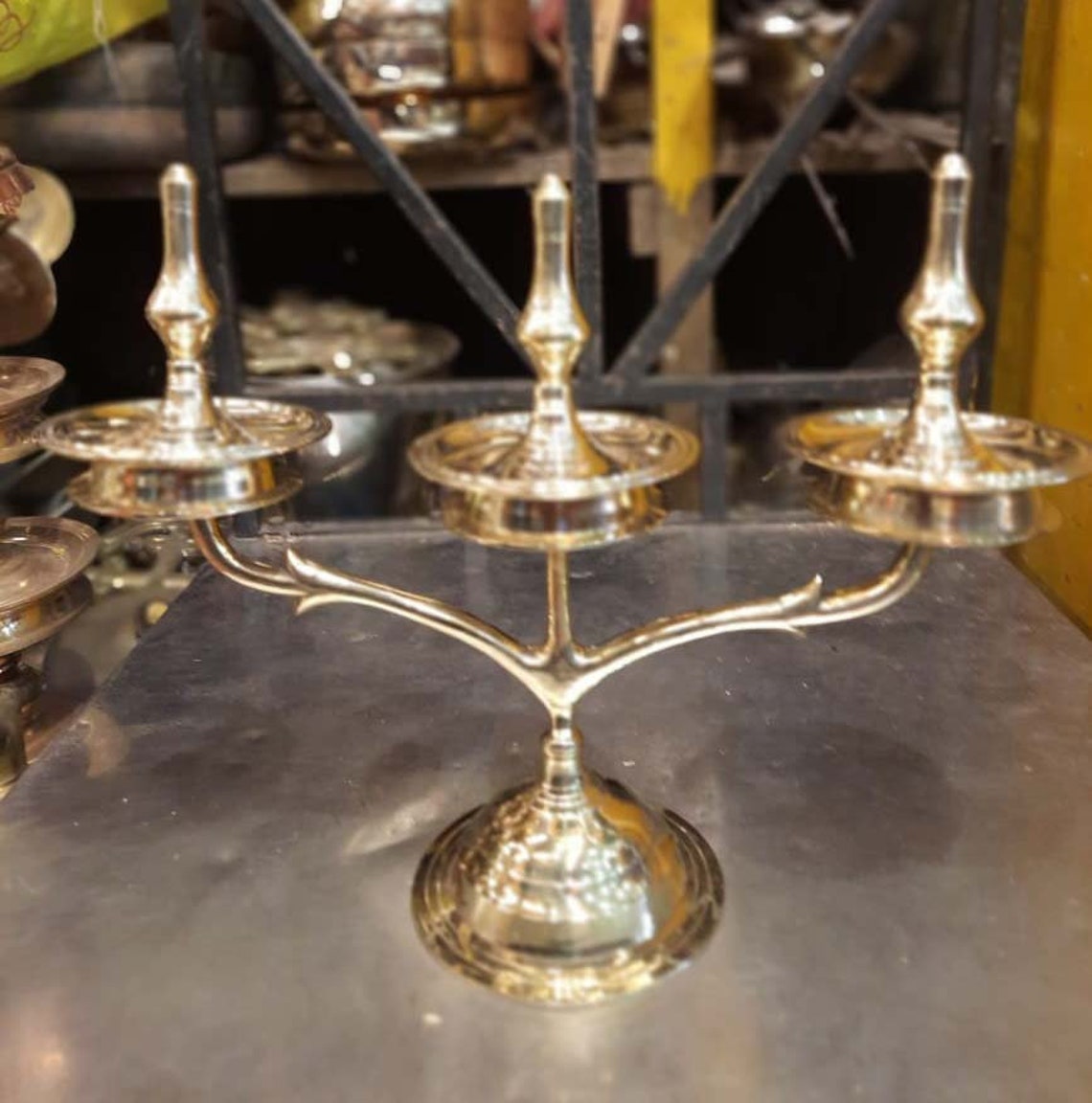 Kavara Fancy Vilakku/ Kerala Traditional Brass Lamp/three - Etsy