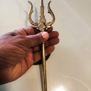 Brass Trishul of Lord Shiva, Brass Mahadev's Trisul for Pooja, Soolam ...