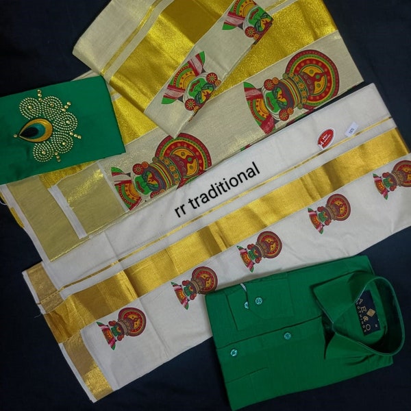 Kerala Kasavu Set Mundu - Etsy