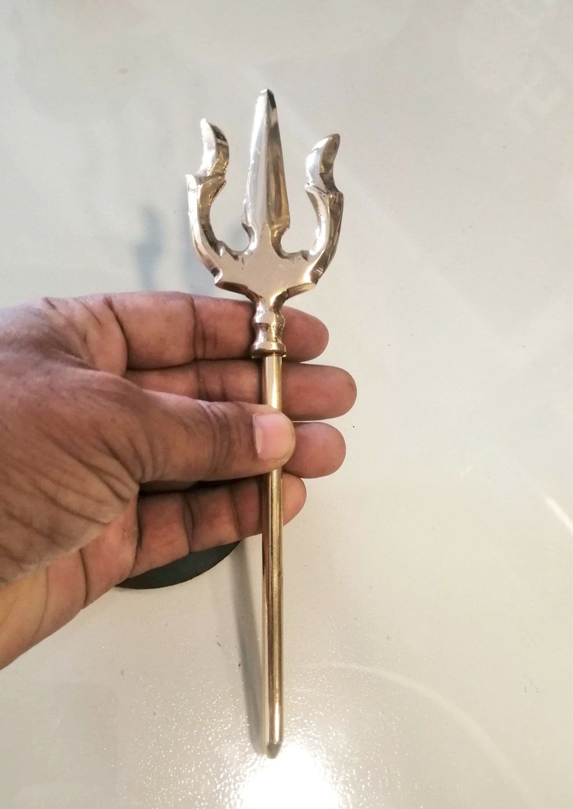 Brass Trishul of Lord Shiva, Brass Mahadev's Trisul for Pooja, Soolam ...