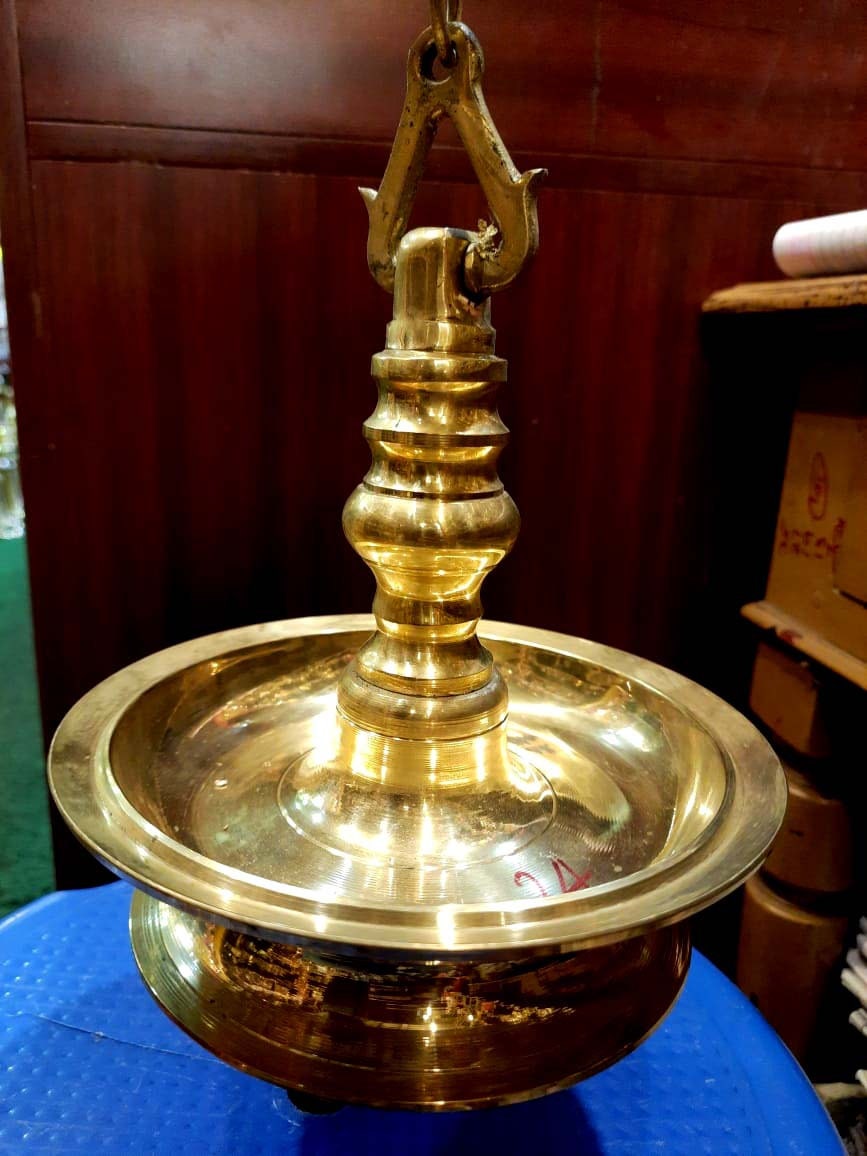 Bronze Thooku Vilakku With 1 Feet Brass Chain /thongu - Etsy