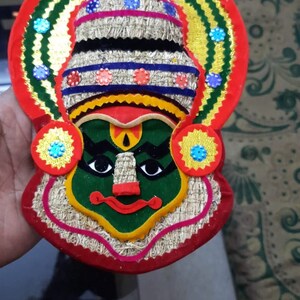 Kathakali Face Mask Made With Ramacham, Kathakali Face Stuffed With ...