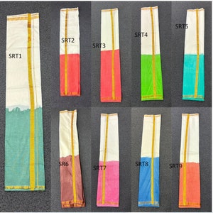 Tye and Dye Dhoti off White Double Dhoti, Men's Dhoti With Kurtha ...