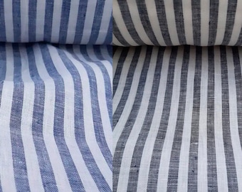 Linen Striped Fabric - Etsy