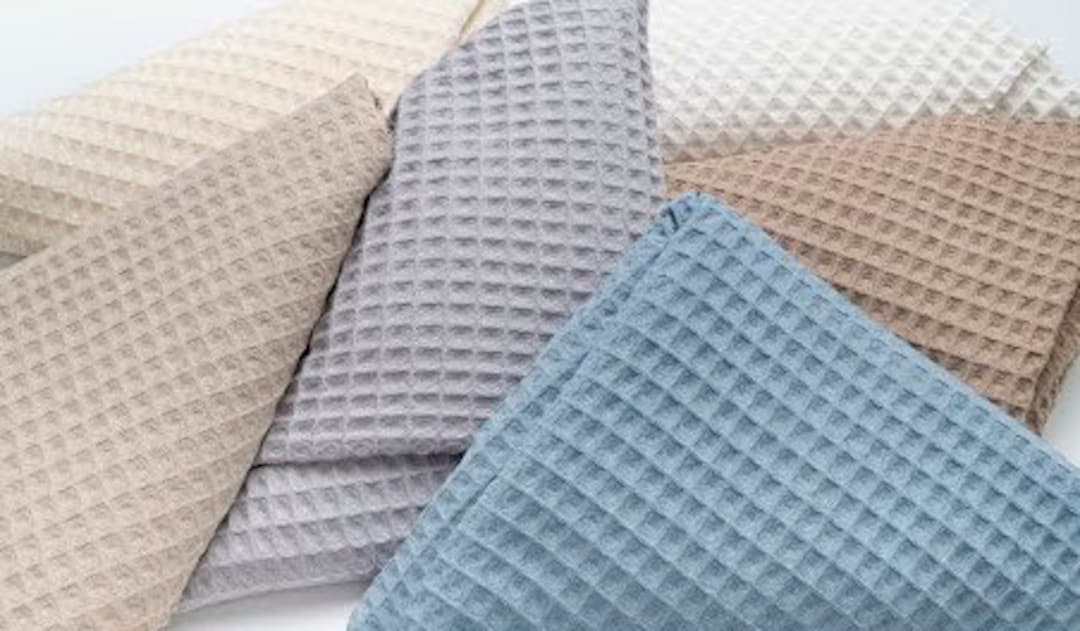 Waffle Fabric 100% Cotton Fabric by the Yard Waffle Plaid - Etsy