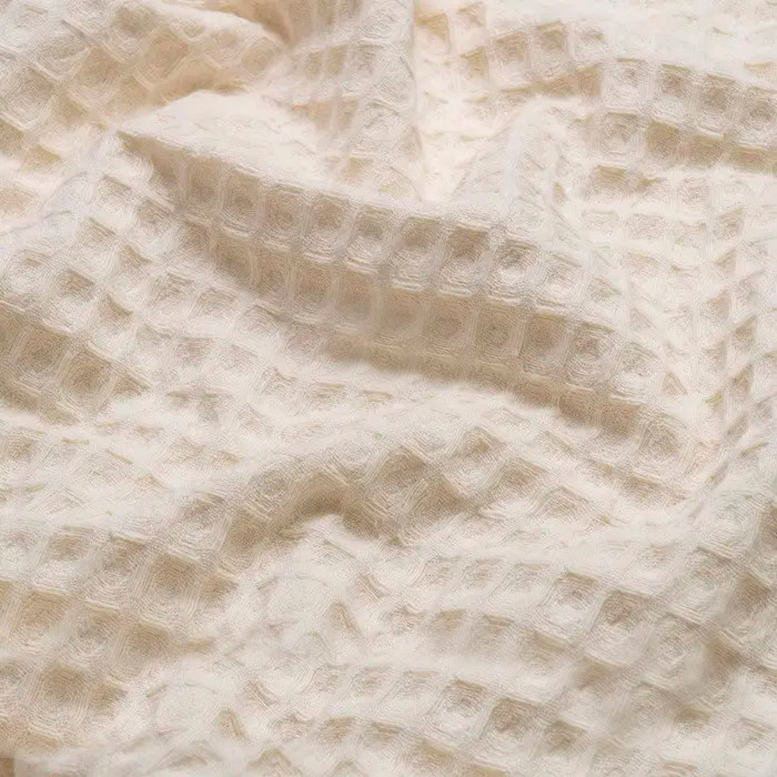 Waffle Fabric 100% Cotton Fabric by the Yard Waffle Plaid - Etsy