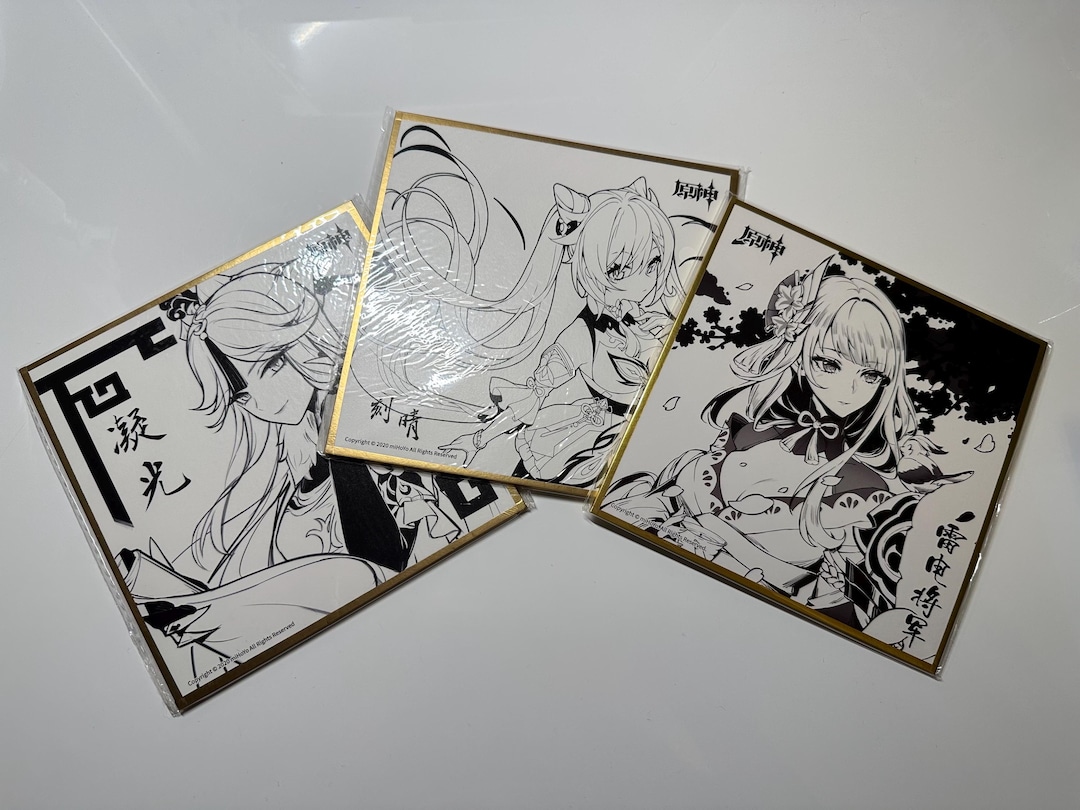Genshin Impact Official Shikishi Collection - Etsy
