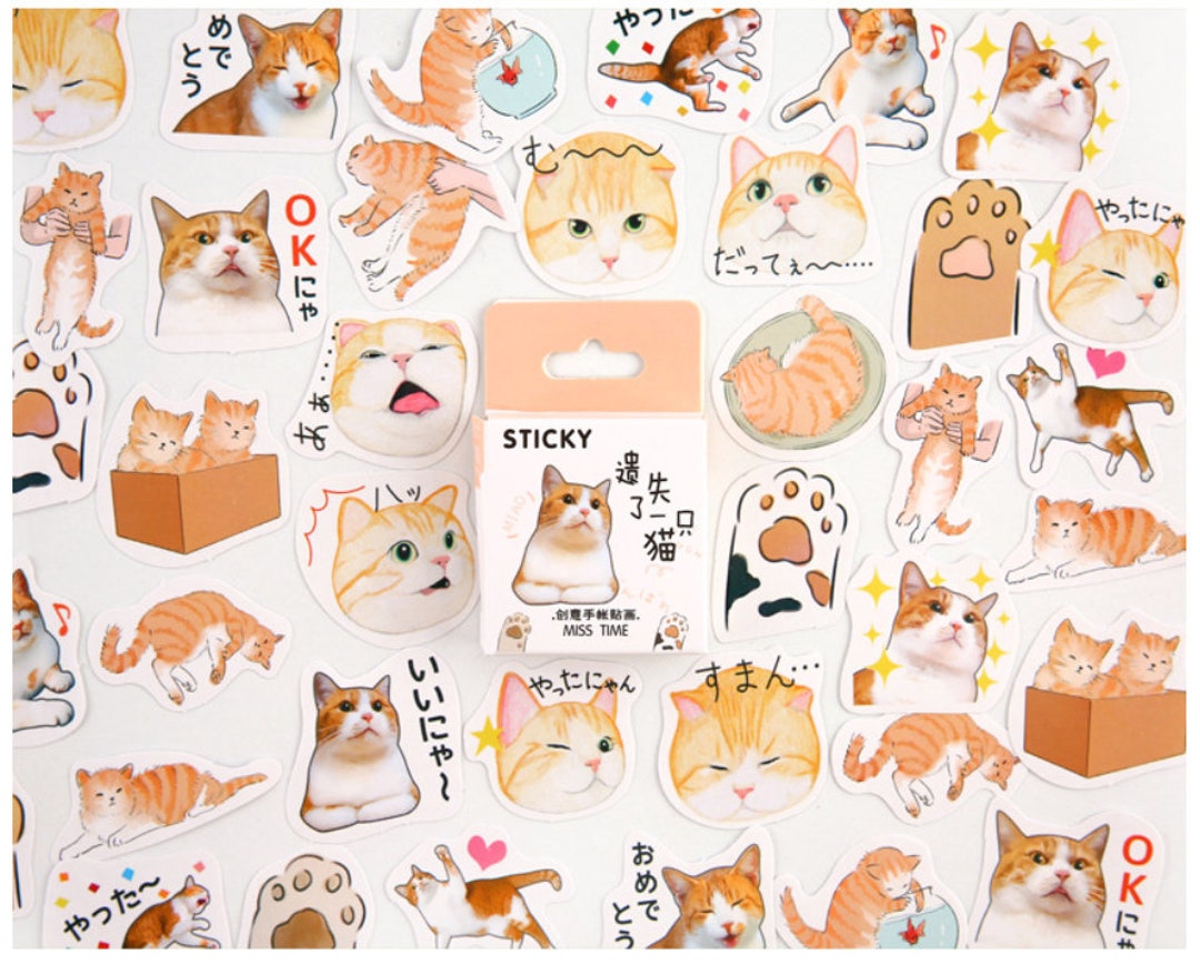 46pc Cats Sticker Set for Journaling and Decorating; Stationary ...